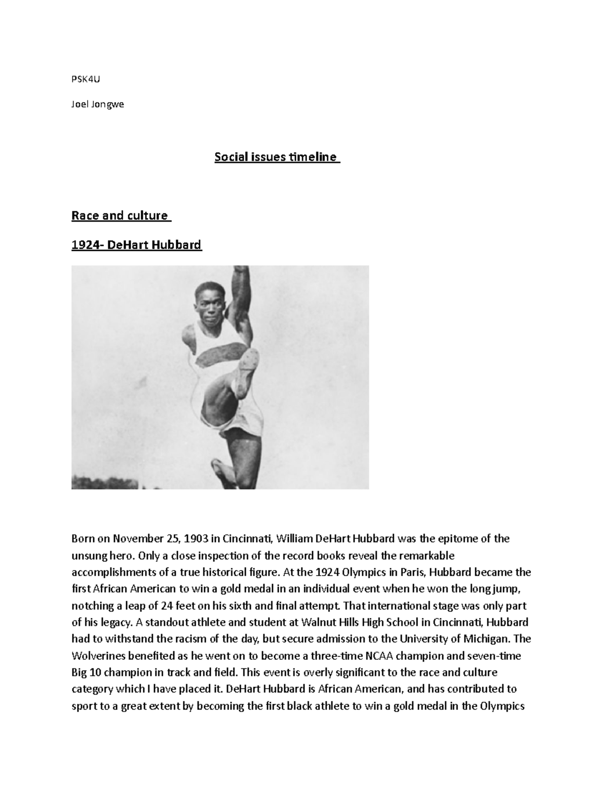 Social Issues Timeline - PSK4U Joel Jongwe Social issues timeline Race ...