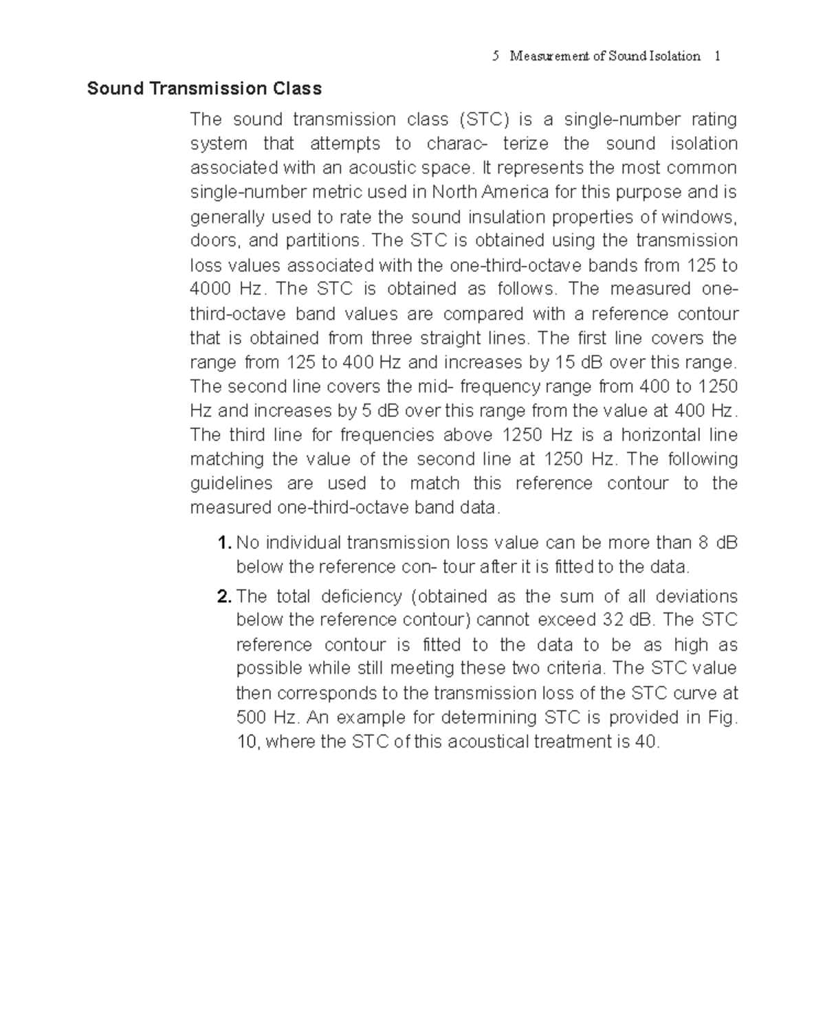 Sound Transmission Class - It represents the most common single-number ...