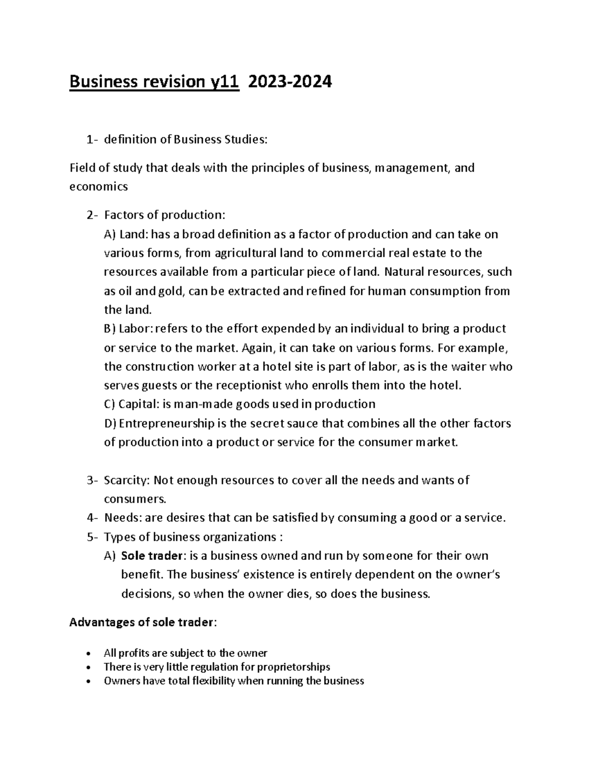 Business Revision q2 2023 - Business revision y11 2023- 1- definition ...