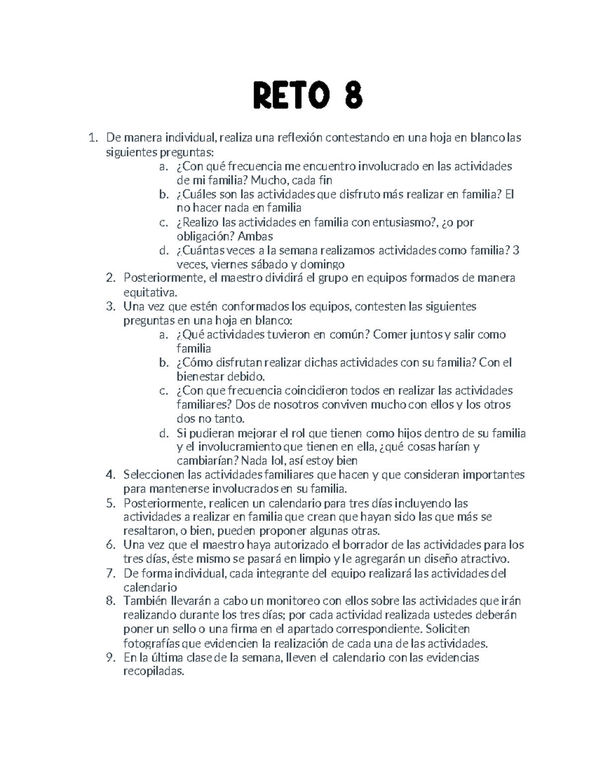 Reto 8 HV - espero y les sirva de algo - Reto 8 De manera individual ...