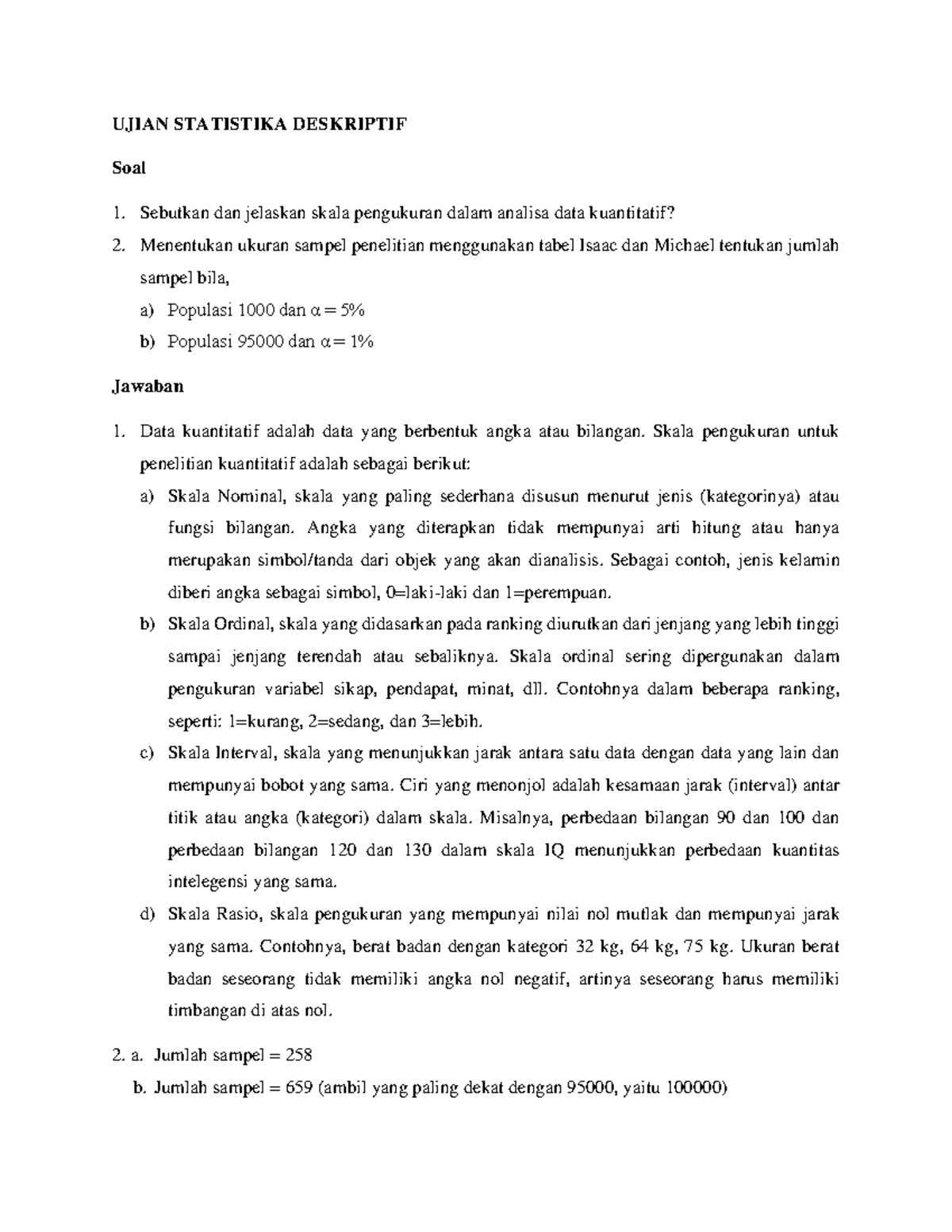 Skala Pengukuran dalam Analisa Data Kuantitatif & Menentukan Ukuran ...
