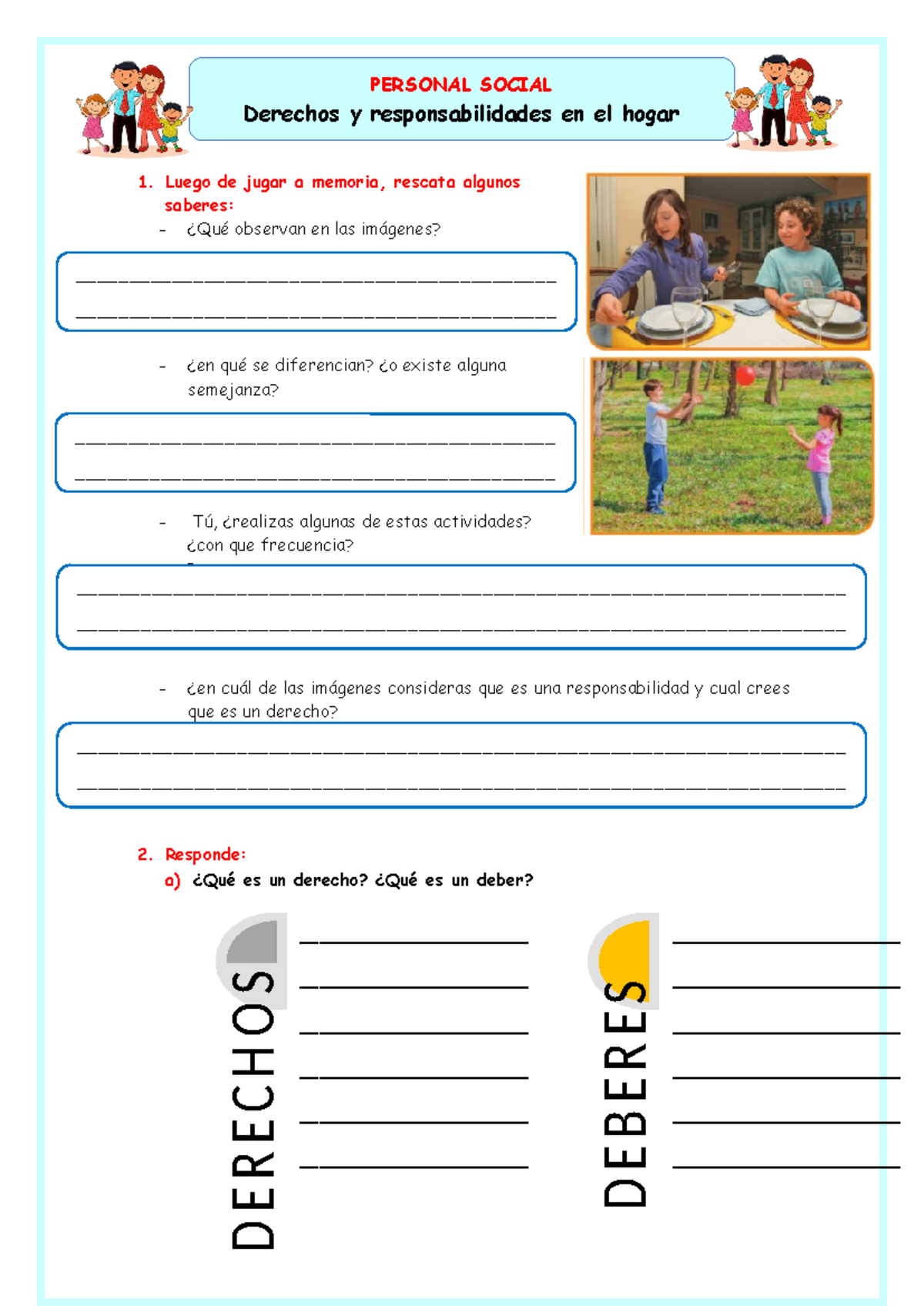 Ficha PS LUN 6 Deberes Y Responsabilidades 933623393 PROF Yessenia - 1 ...