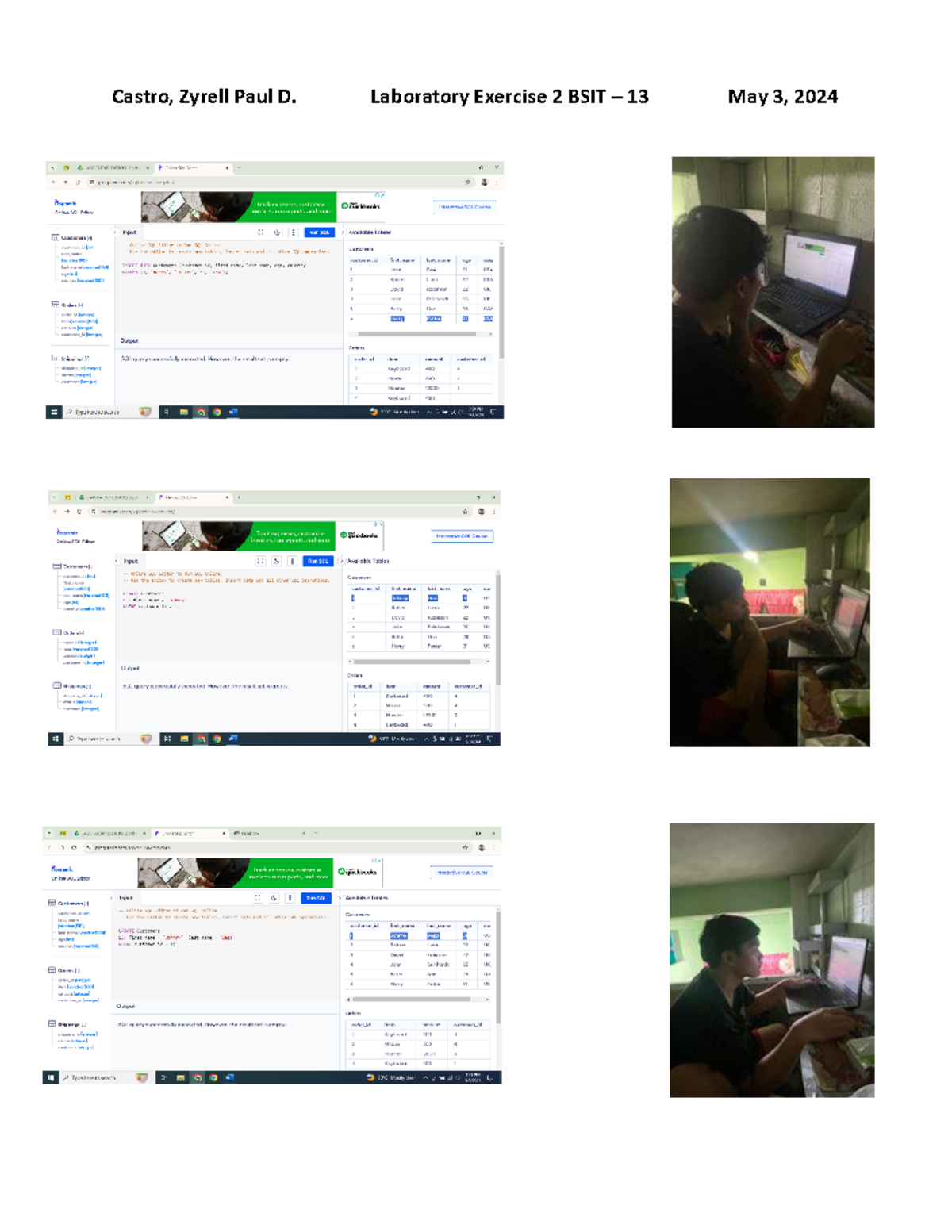 Laboratory Exercise 2 - Castro - BS Information Technology - Studocu