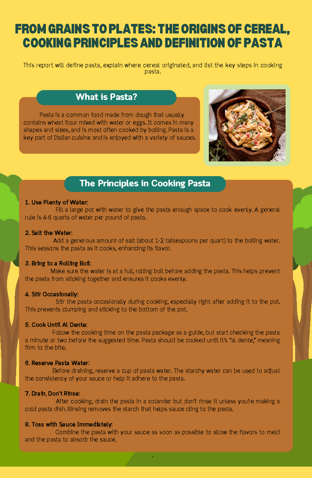 Pasta cereal - The Principles in Cooking Pasta What is Pasta? This ...