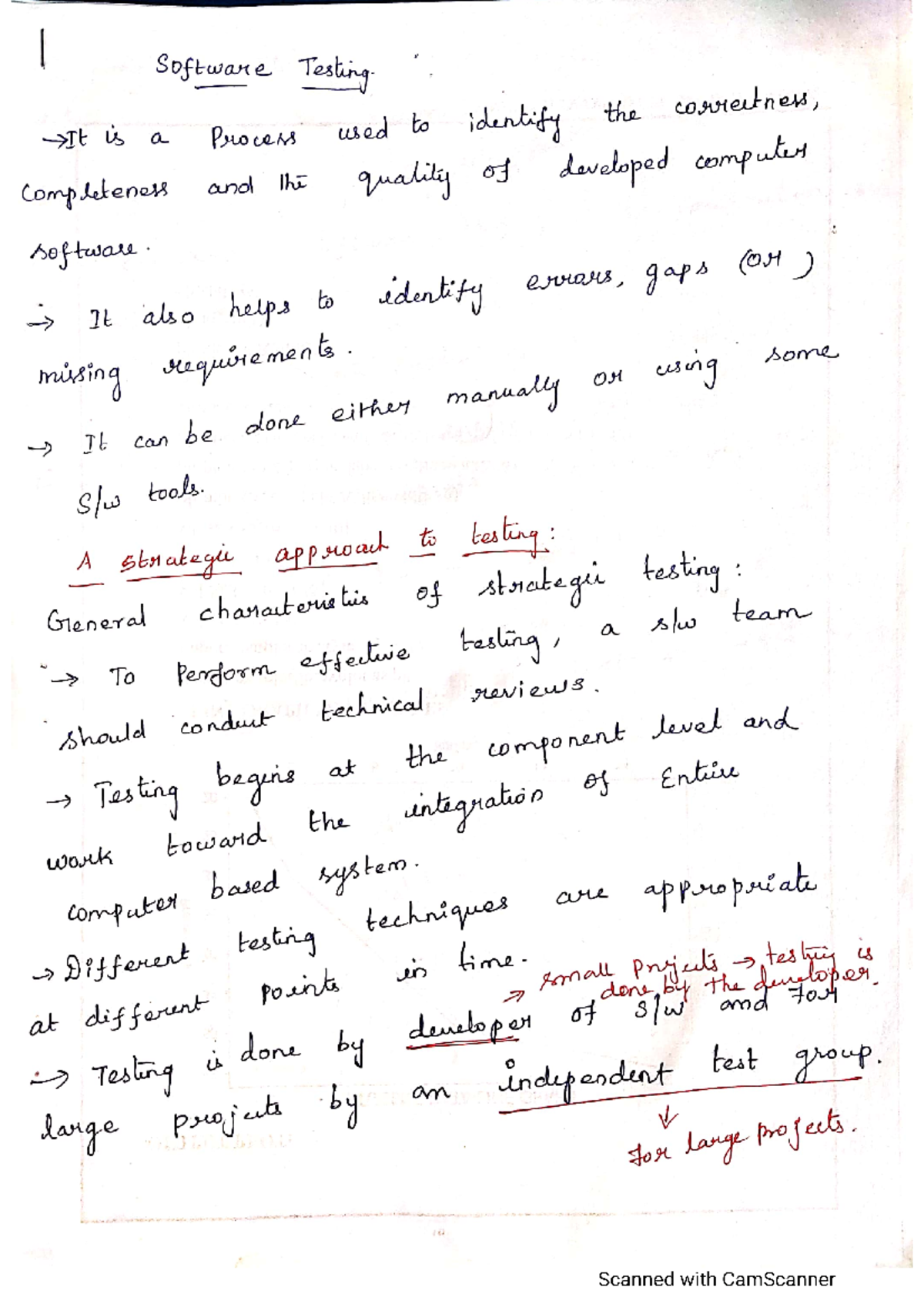 Software Testing Notes - computer science and engineering - Studocu