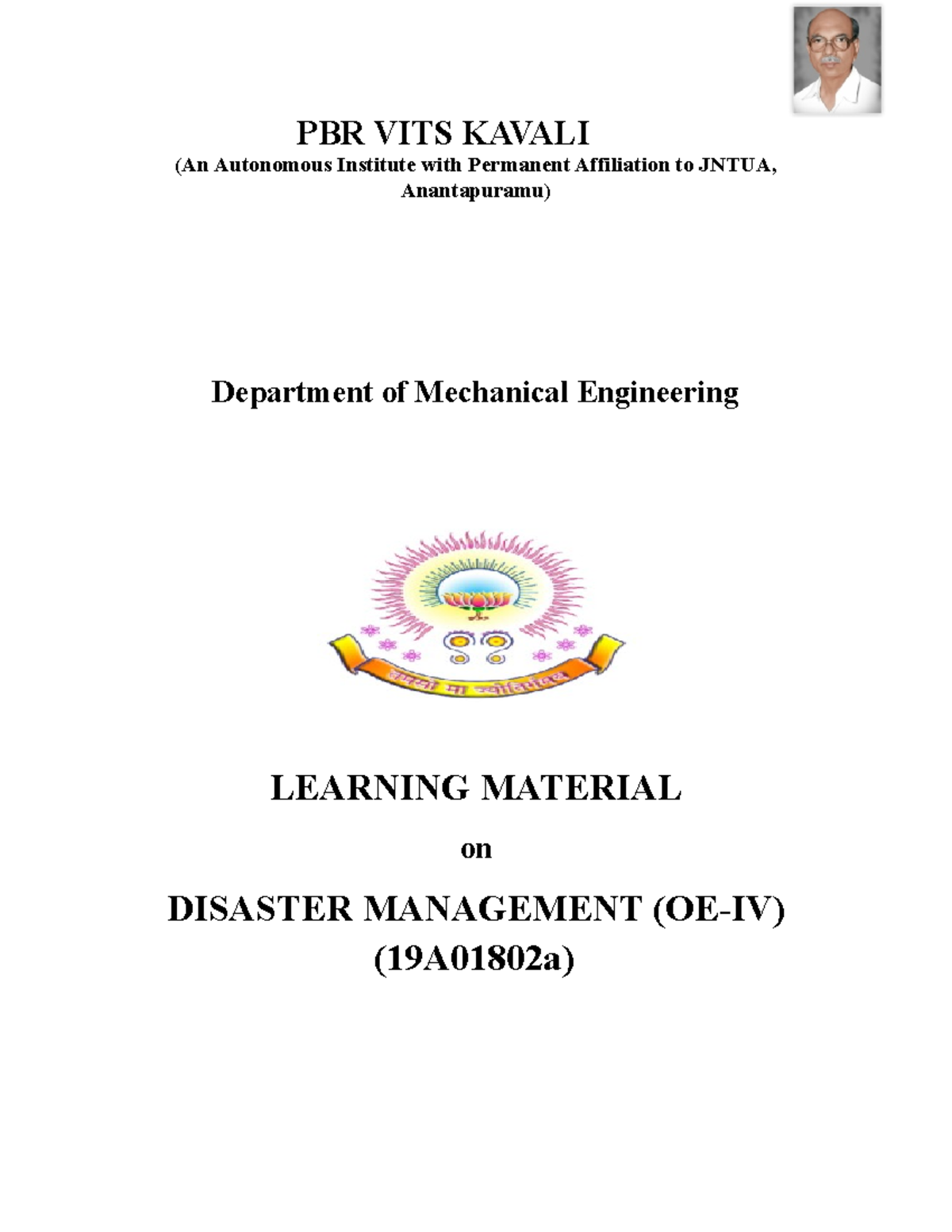 DM UNIT 1 - unit 1 - PBR VITS KAVALI (An Autonomous Institute with Permanent Affiliation to ...