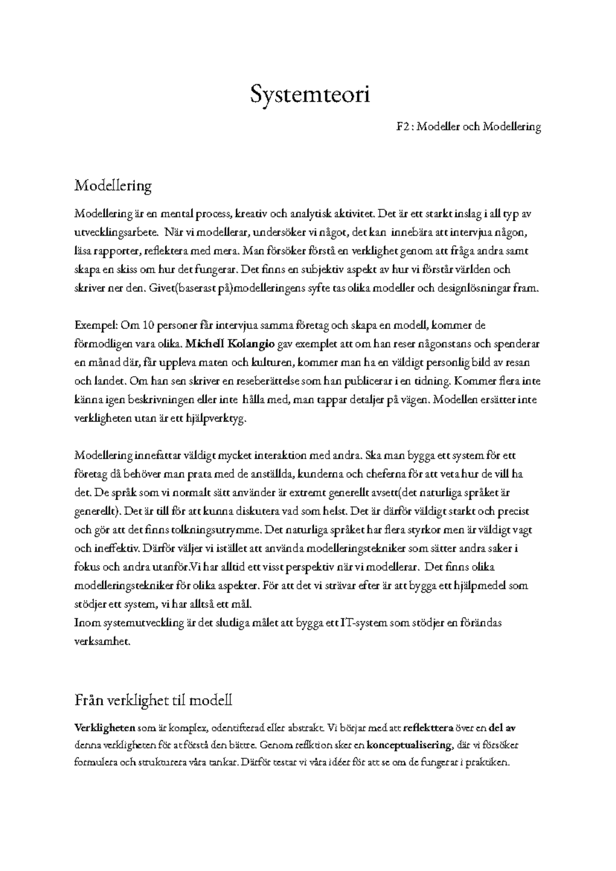 Systemteori F2 - Google Dokument - Systemteori F2 : Modeller och ...