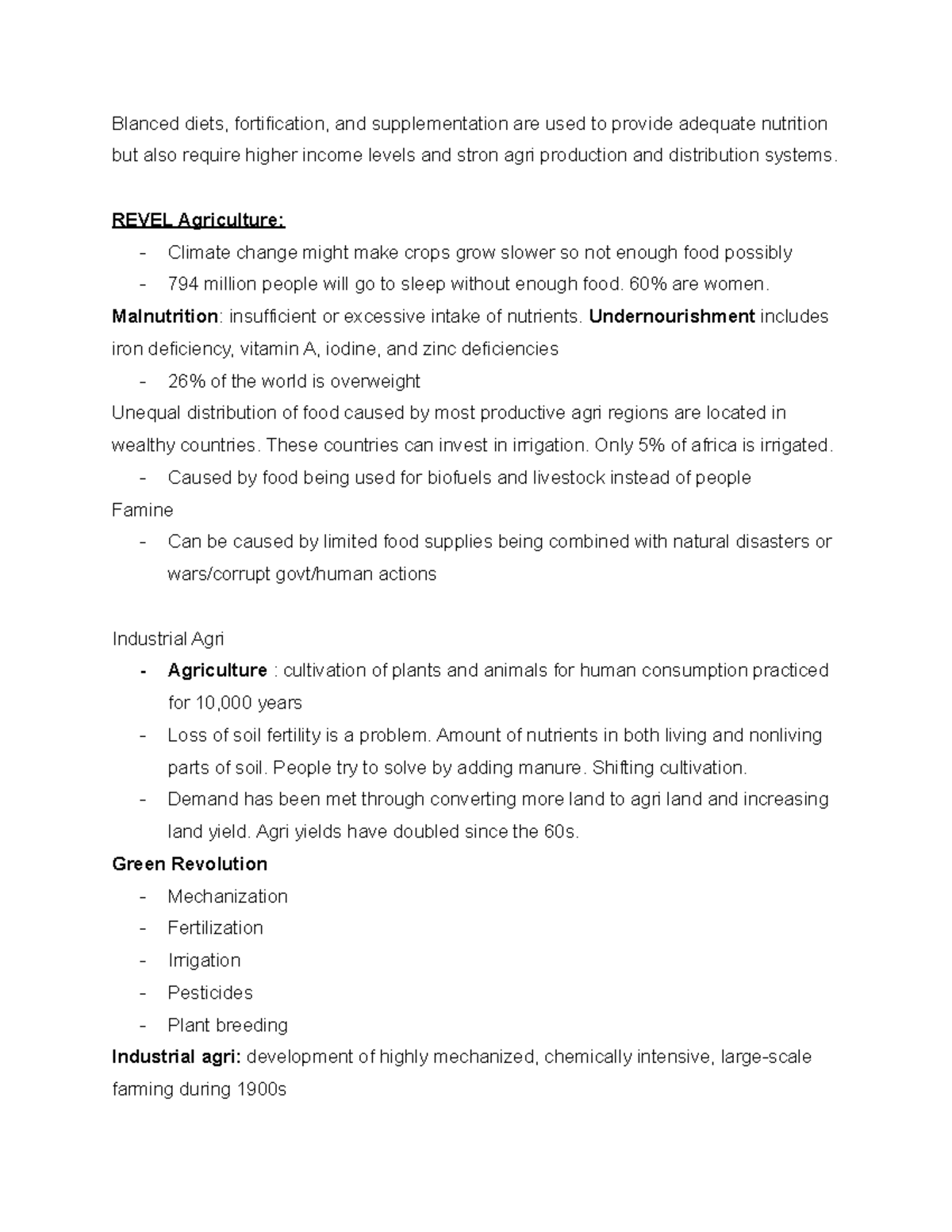 Week 7 1000 - Professor Sharon Collinge. REVEL Agriculture. - Blanced ...