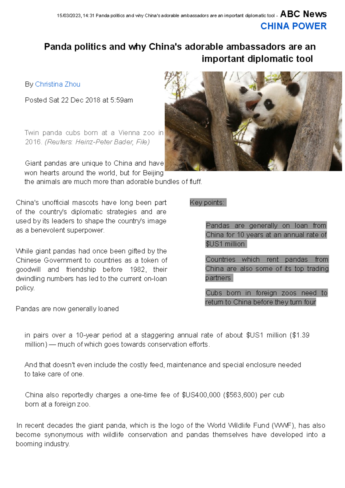 Panda politics and why China's adorable ambassadors are an important ...