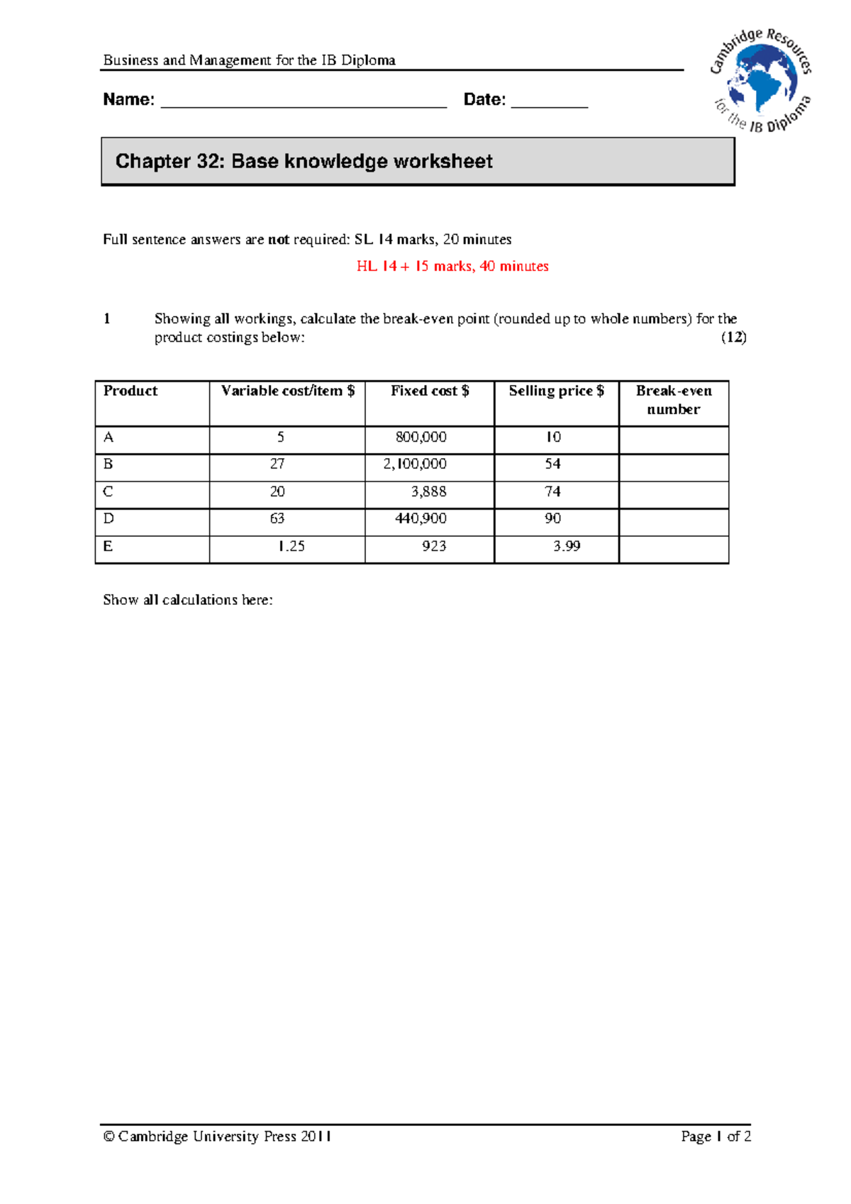 IB Bus Man 32 assessment ws32 - Business and Management for the IB ...