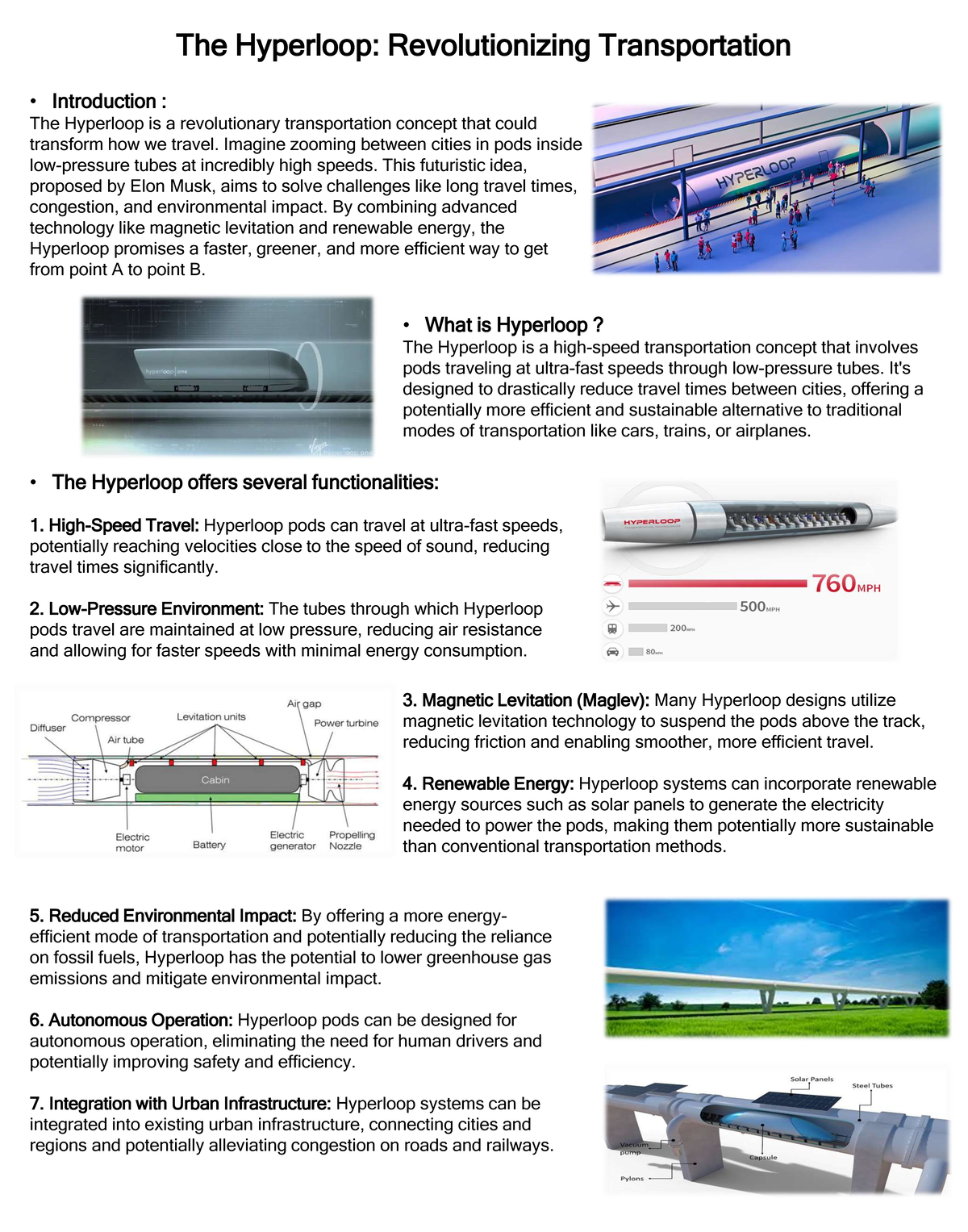 Hyperloop Presentation - The Hyperloop: Revolutionizing Transportation ...