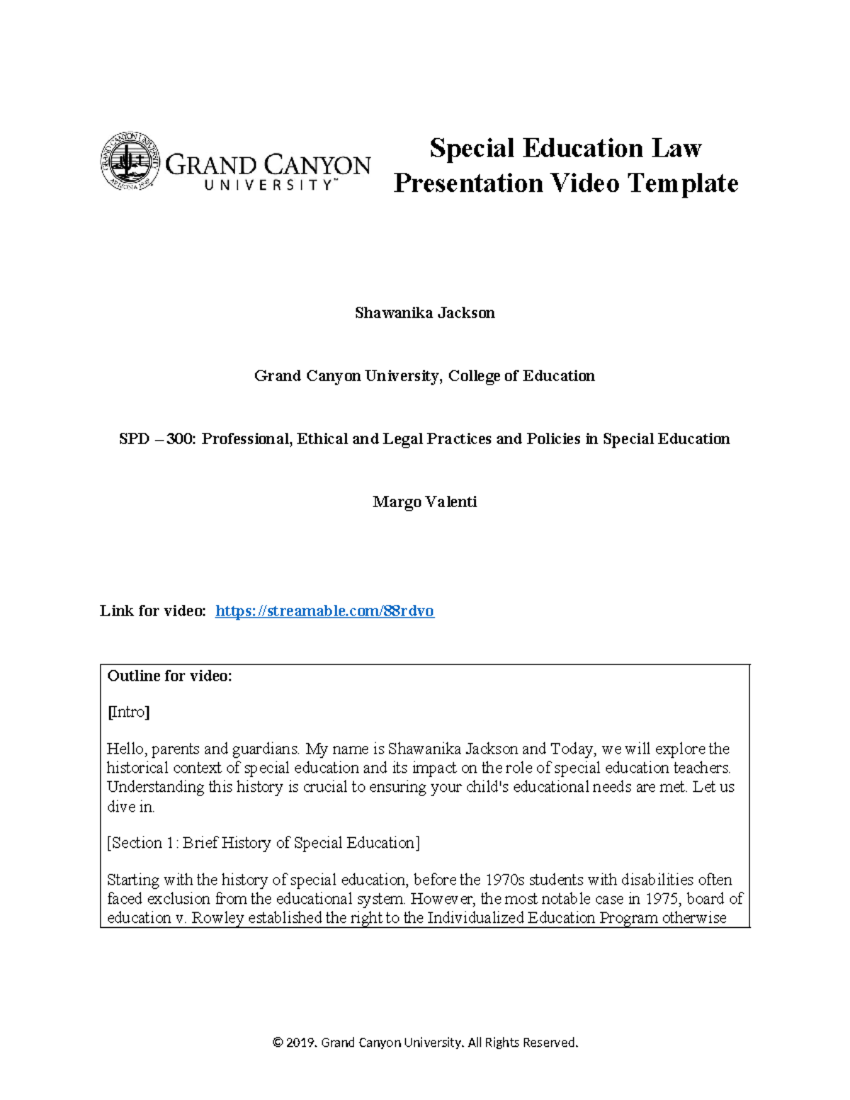 Education Law Presentation Video Template 1 - Special Education Law ...