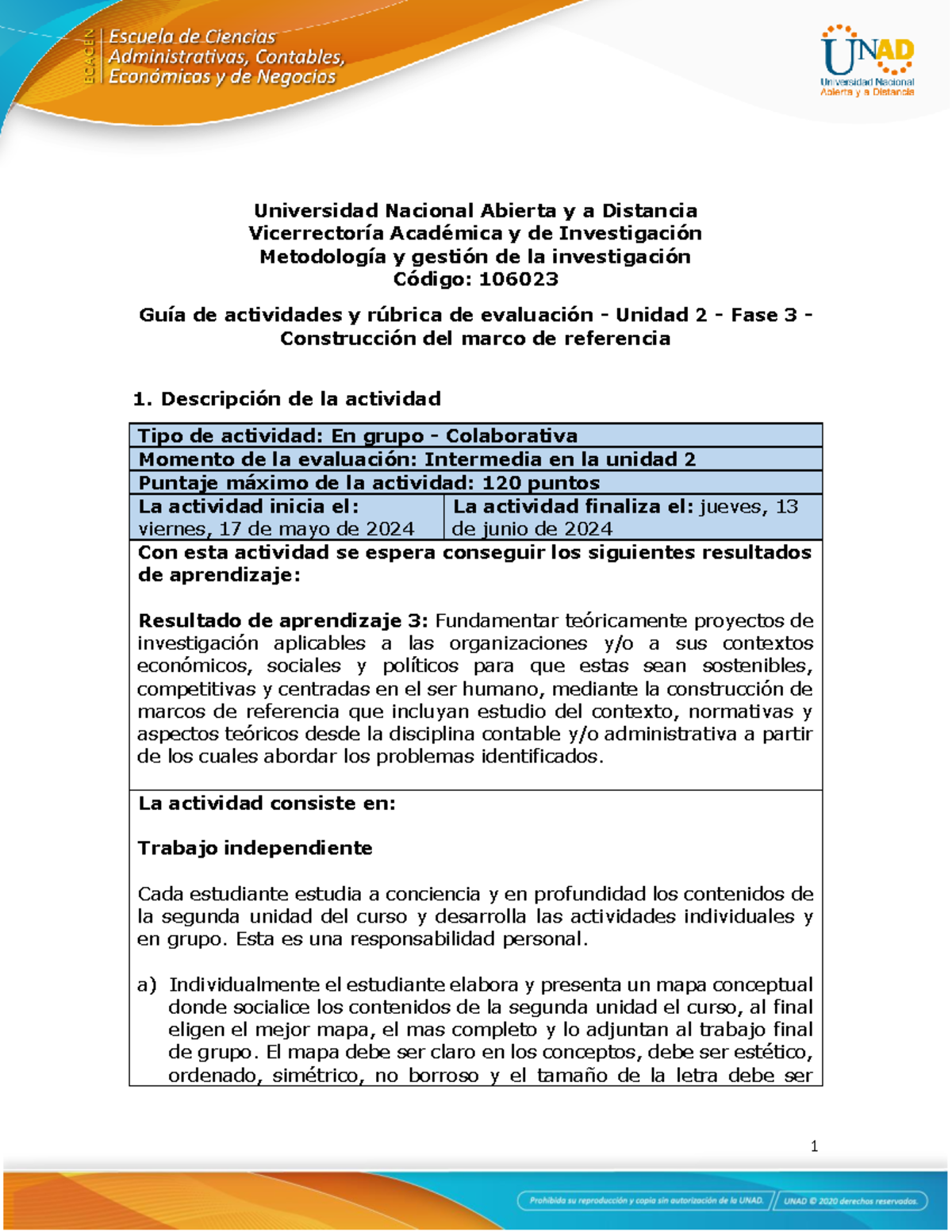 Guia de actividades y rubrica de evaluacion Unidad 2- Fase 3 - Construcción del marco de ...