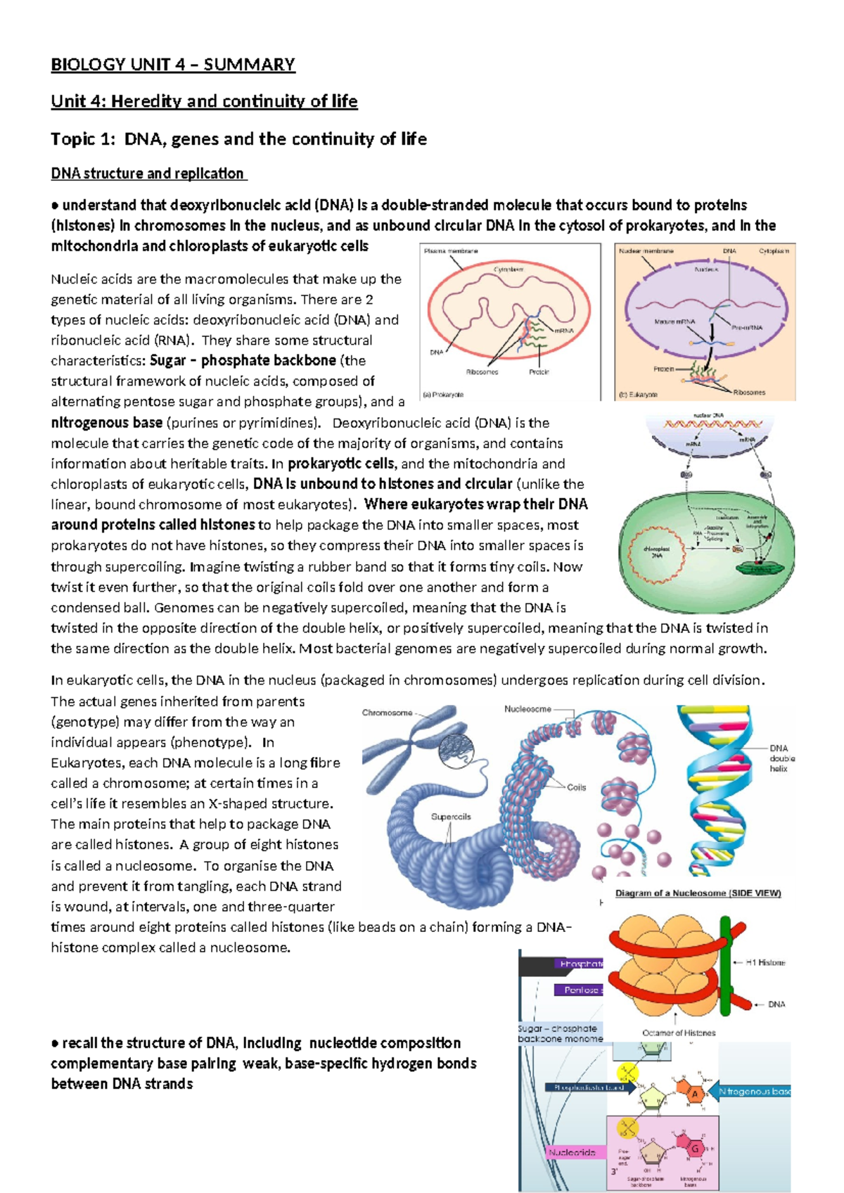 Biology UNIT 4 - Unit 4, writing details of each questions - BIOLOGY ...