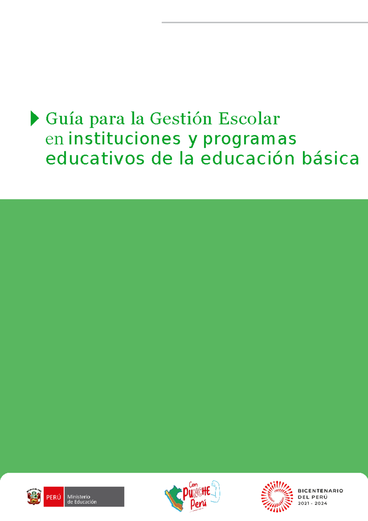 GUIA Gestión Escolar final - Guía para la Gestión Escolar en instituciones y programas ...