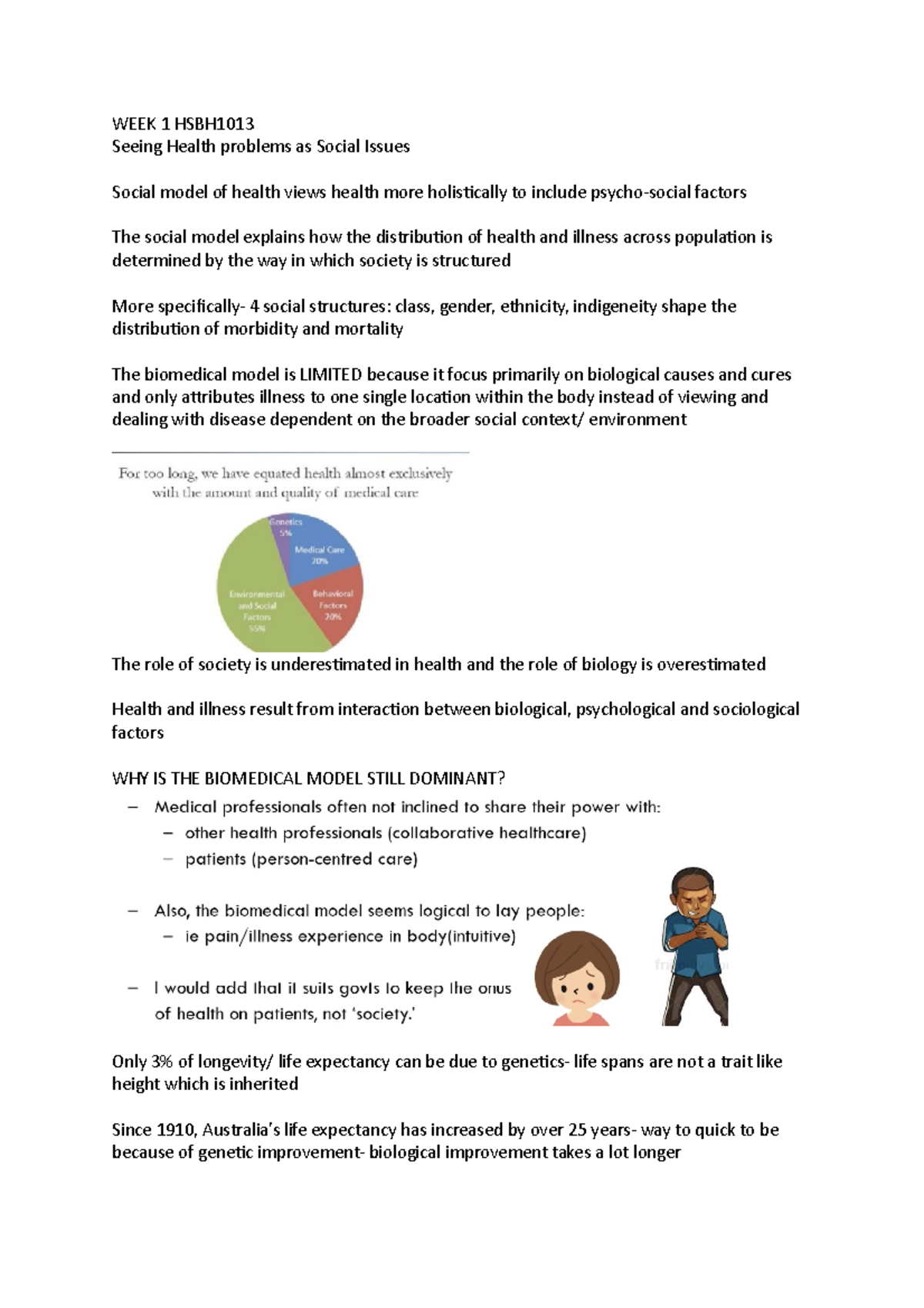 HSBH1013 Social Class LECTURE NOTES - WEEK 1 HSBH Seeing Health ...