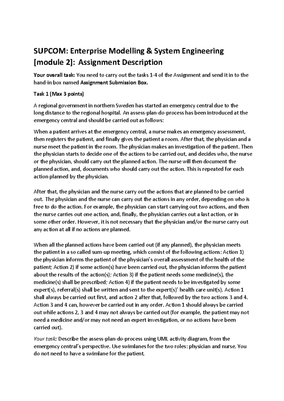 Module 2 Supcom Assignment Description - Task 1-4 2023 - SUPCOM ...