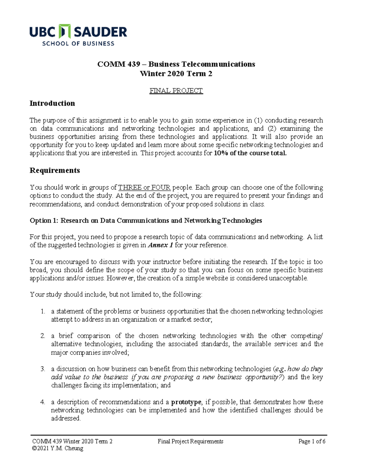 C439 final project 2020W2 - COMM 439 Winter 2020 Term 2 Final Project ...