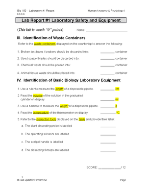 BIO 150 Lab 2 Report - Lab - DCCC The Scientific Method Lab Report #2 ...