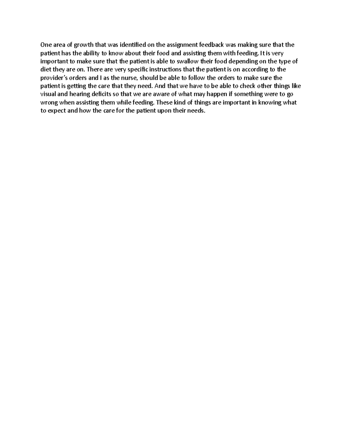 Nutrition ATI Reflection and Assessment Technologies Institute - One ...