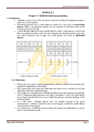 21CS44 Module 3 - OPERATING SYSTEMS MODULE 3: DEADLOCKS MEMORY ...