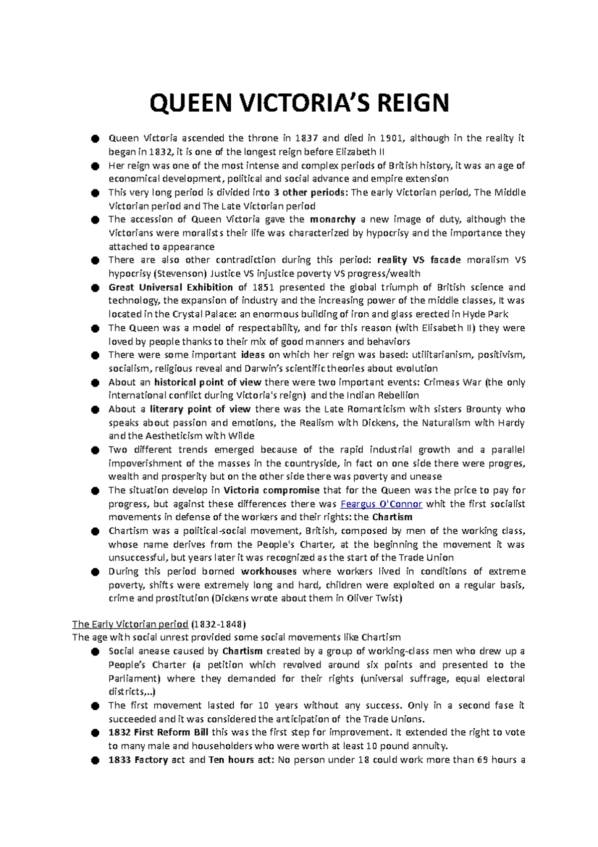 Queen Victoria’S Reign - QUEEN VICTORIA’S REIGN Queen Victoria ascended ...