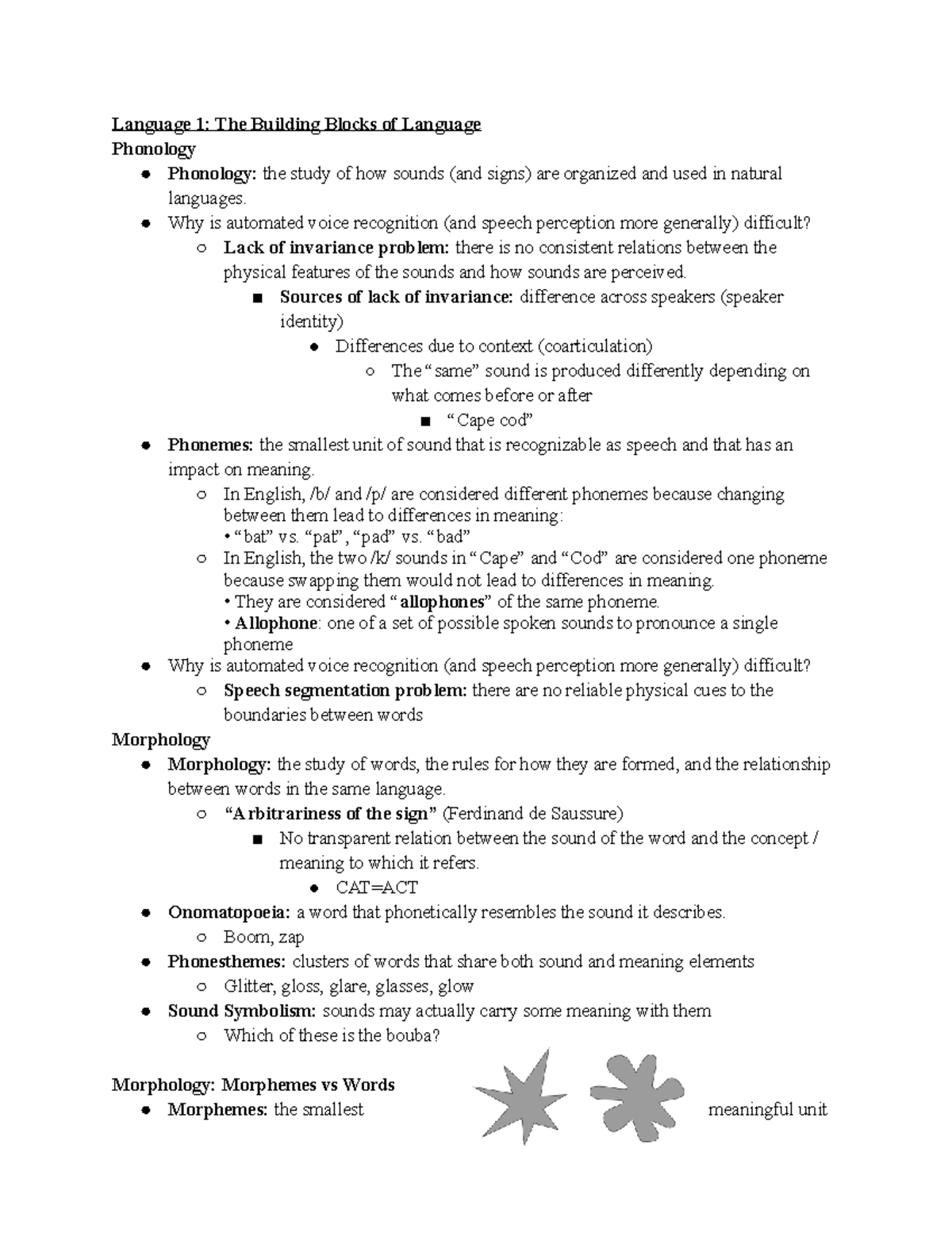 Psych Lecture 3 - Language 1: The Building Blocks of Language Phonology ...