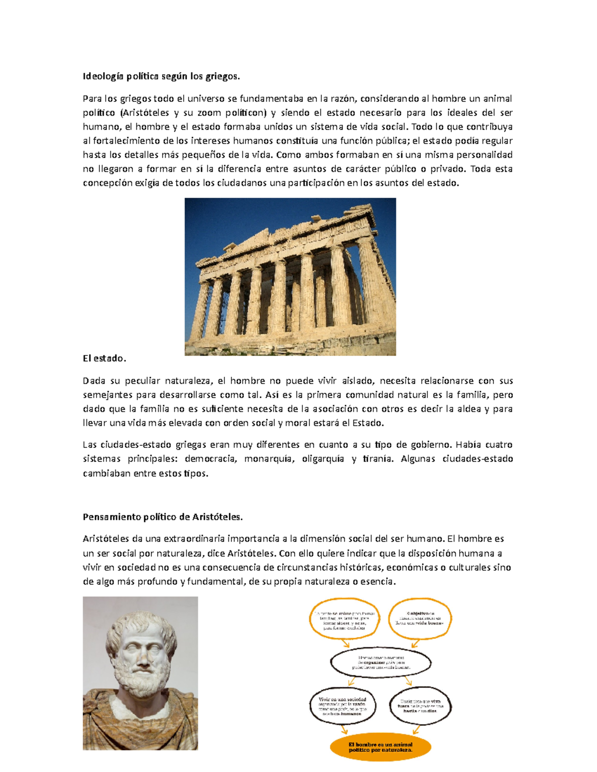 Ideología política según los griegos - Para los griegos todo el ...