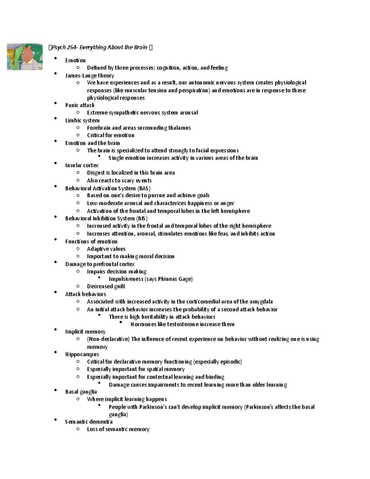 The Brain And Illness Psych 254 Everything About The Brain Emotion O the-brain-and-illness-psych-254-everything-about-the-brain-emotion-o