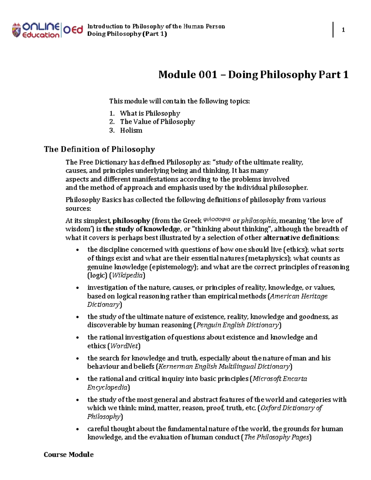 Week001-Module-Doing Philosophy 01 - Introduction to Philosophy of the ...