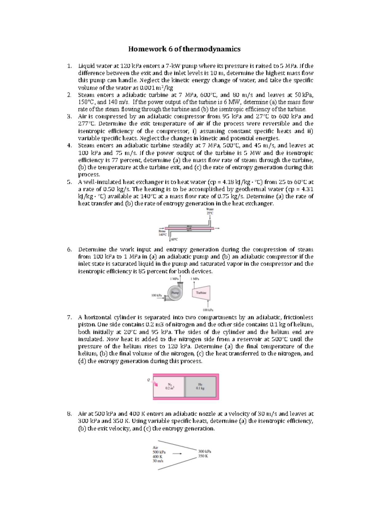 Homework 6 Thermodynamics - Homework 6 of thermodynamics Liquid water ...