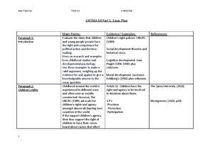 TMA01 - complete - TMA Part 1: Child psychology and childhood studies a ...