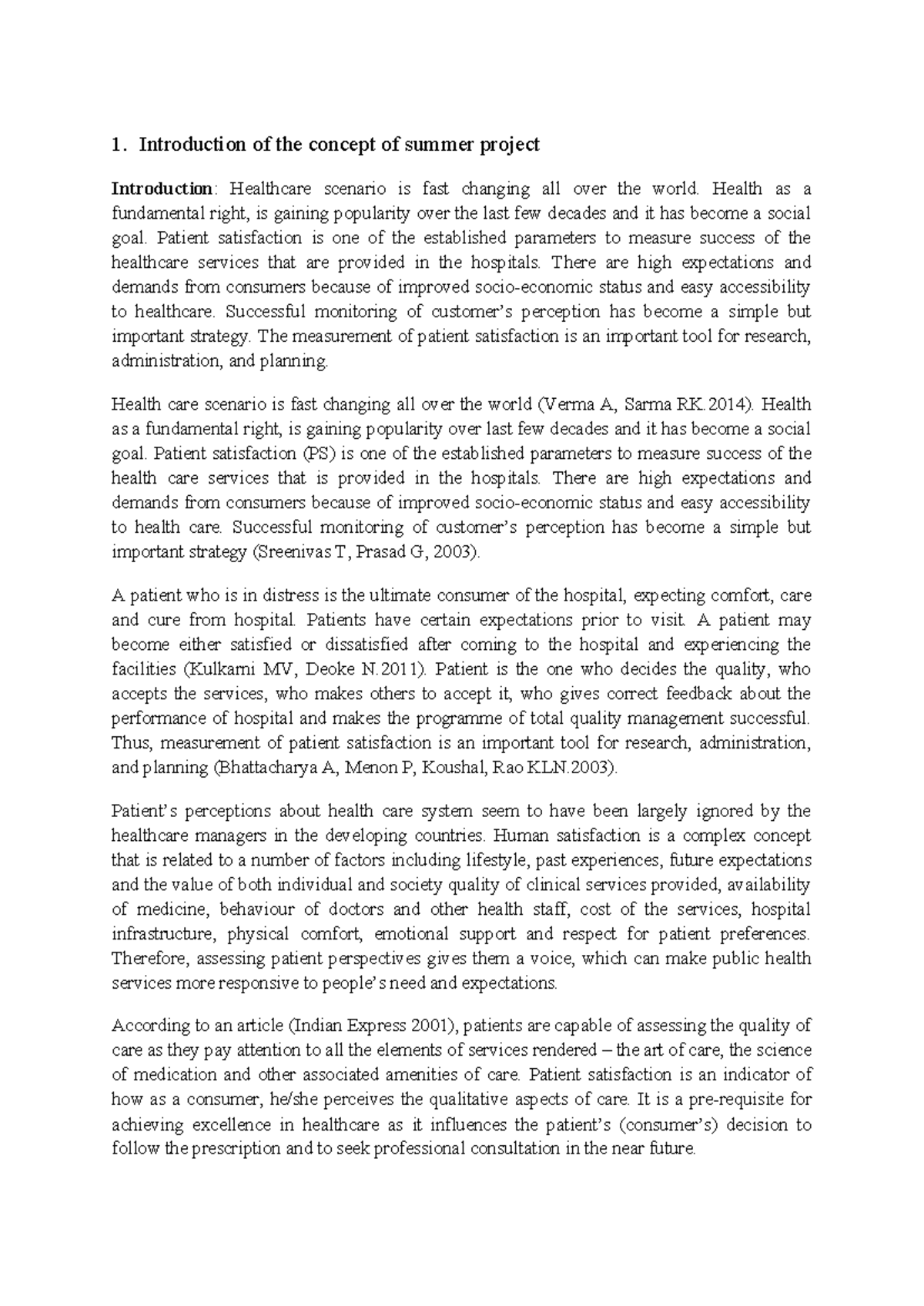 Introduction of the concept of summer project - 1. Introduction of the ...