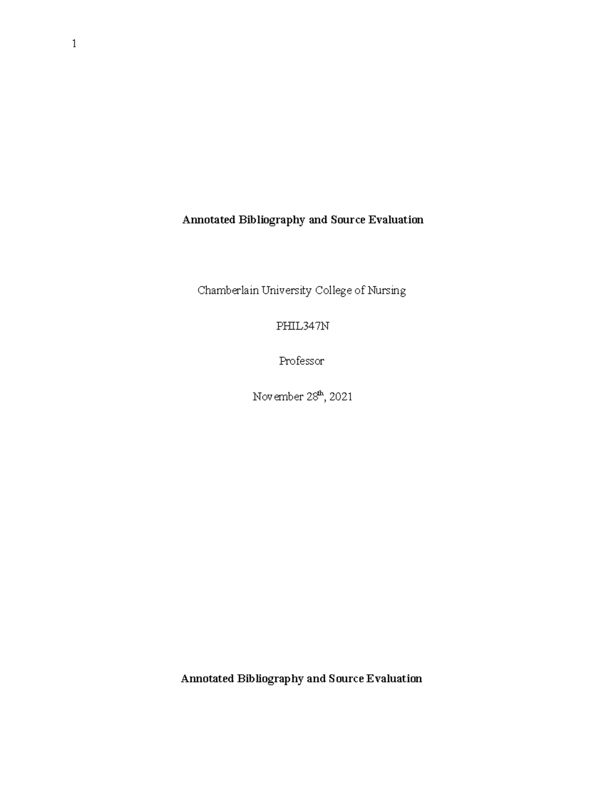 Annotated Bibliography and Source Evaluation - Annotated Bibliography ...