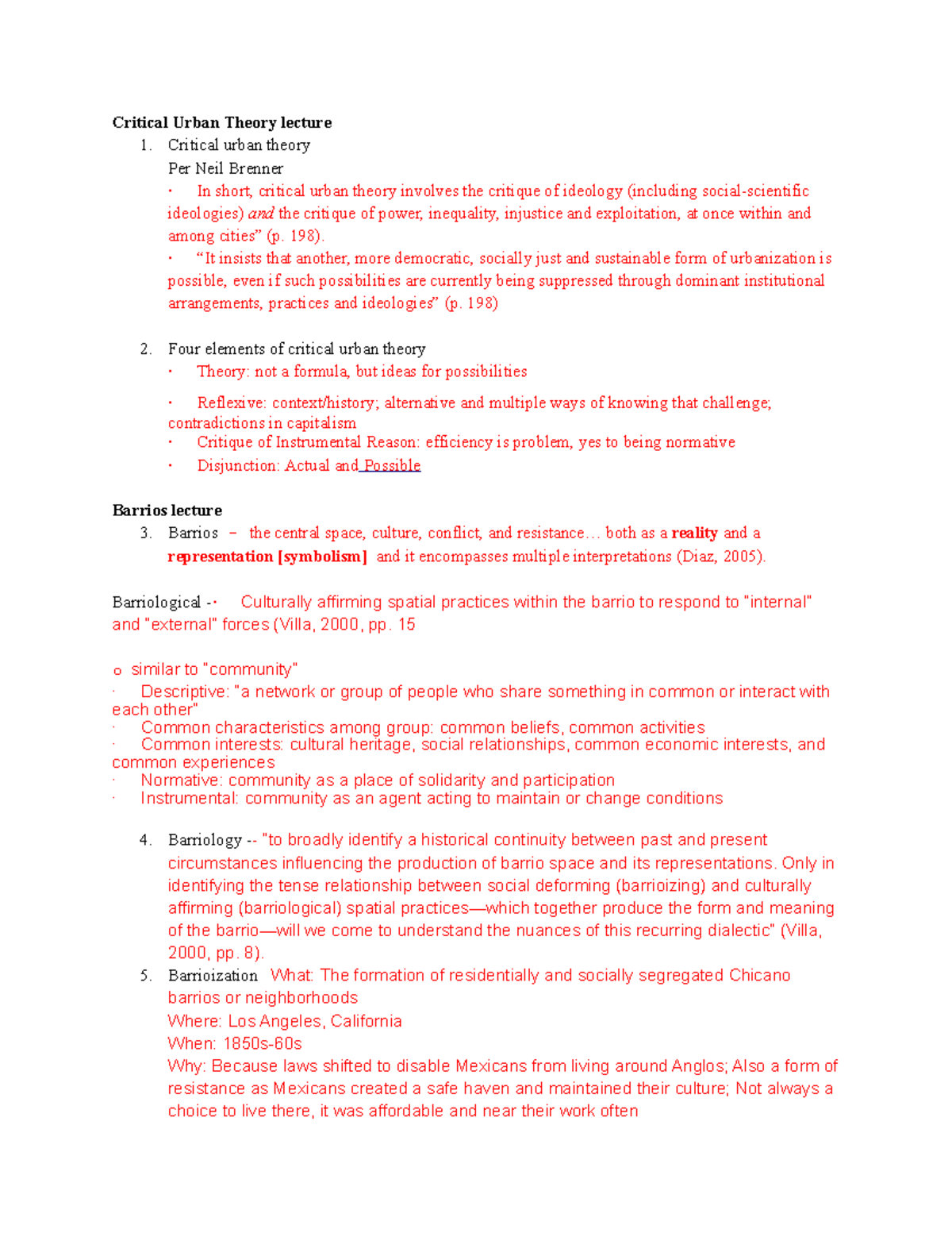 Chic 338 Midterm - Critical Urban Theory lecture 1. Critical urban ...