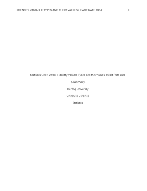 Unit 1 Assessment - Identify Variable Types and their Values - 1 IDENTIFY VARIABLE TYPES AND ...