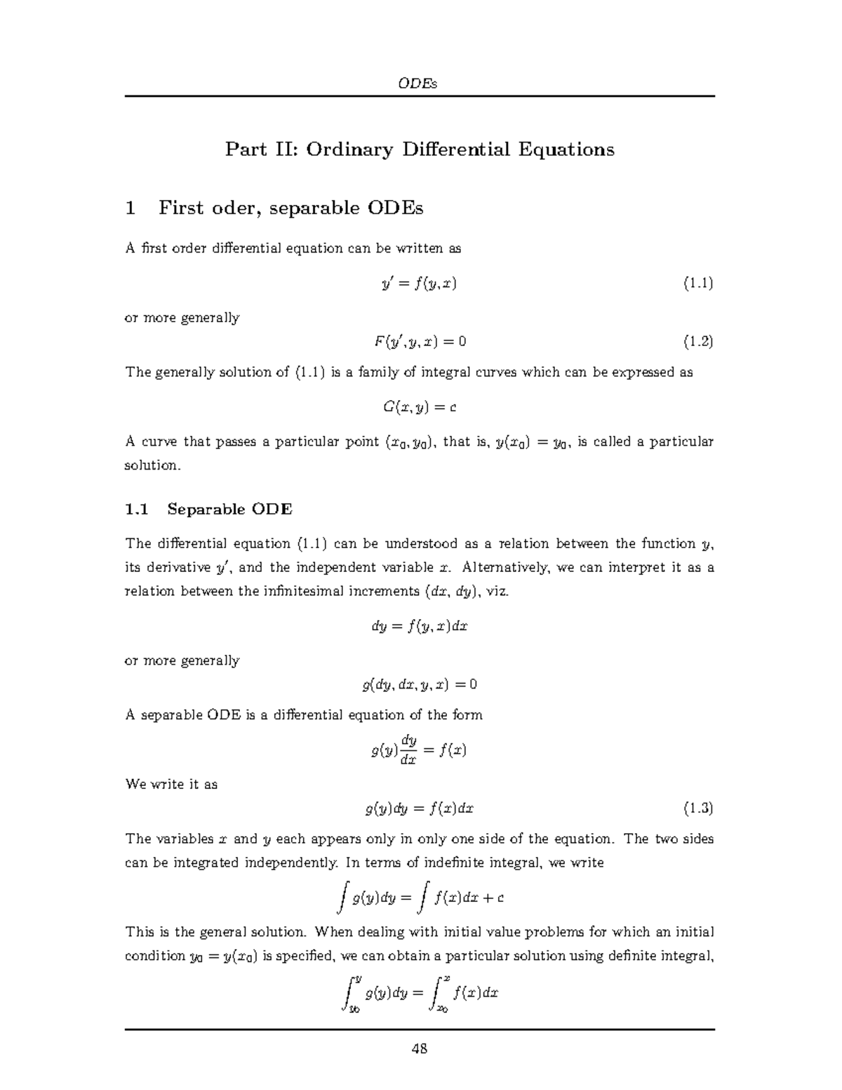 Part Ii Ode Lecture Notes Part Ii Ordinary Differential Equations