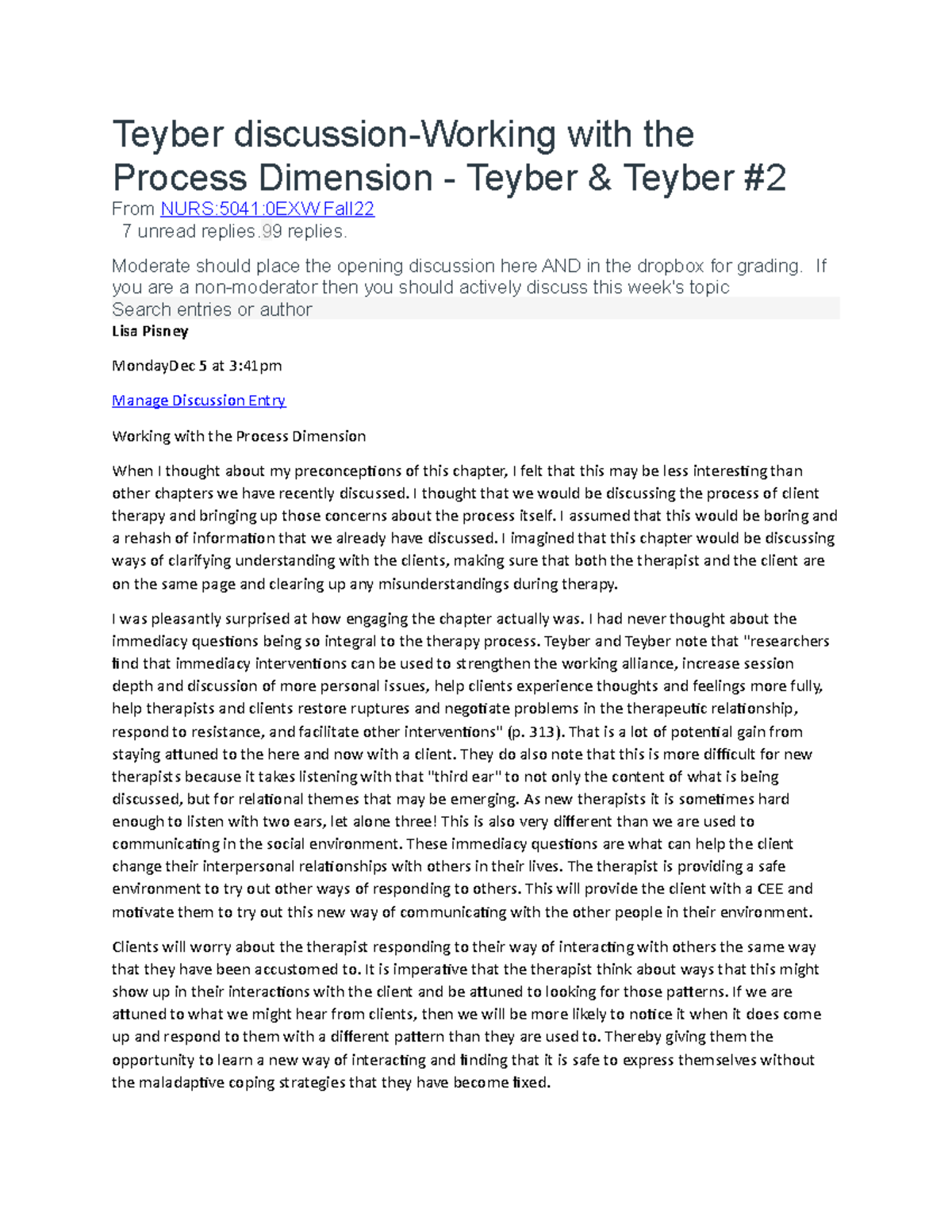 Teyber discussion Working with the Process Dimension - Teyber ...