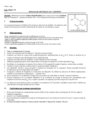 TD2 applications - Jhhhjj - Licence Chimie parcours Chimie - Biologie ...