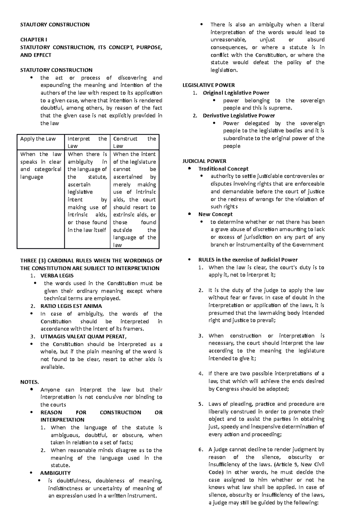 Stat Construction Reviewer Auto Recovered - STAUTORY CONSTRUCTION ...