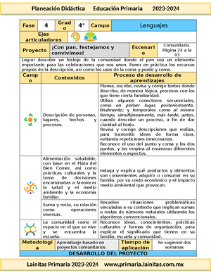 4° s1 Cuadernillo de actividades Profa. Kempis - Cuadernillo de Ciclo escolar 202 4 - 2025 ...