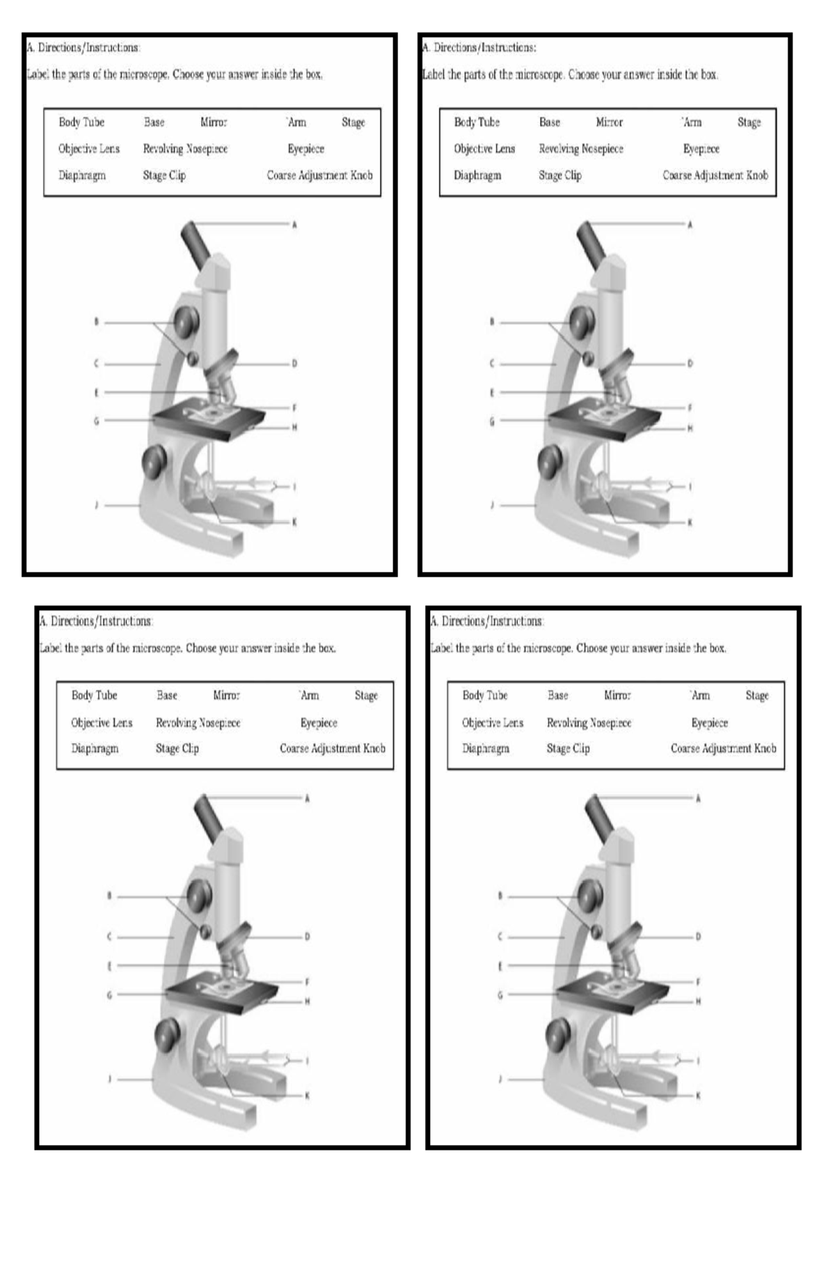 Microscope Activity - BSEd Sciences - Studocu