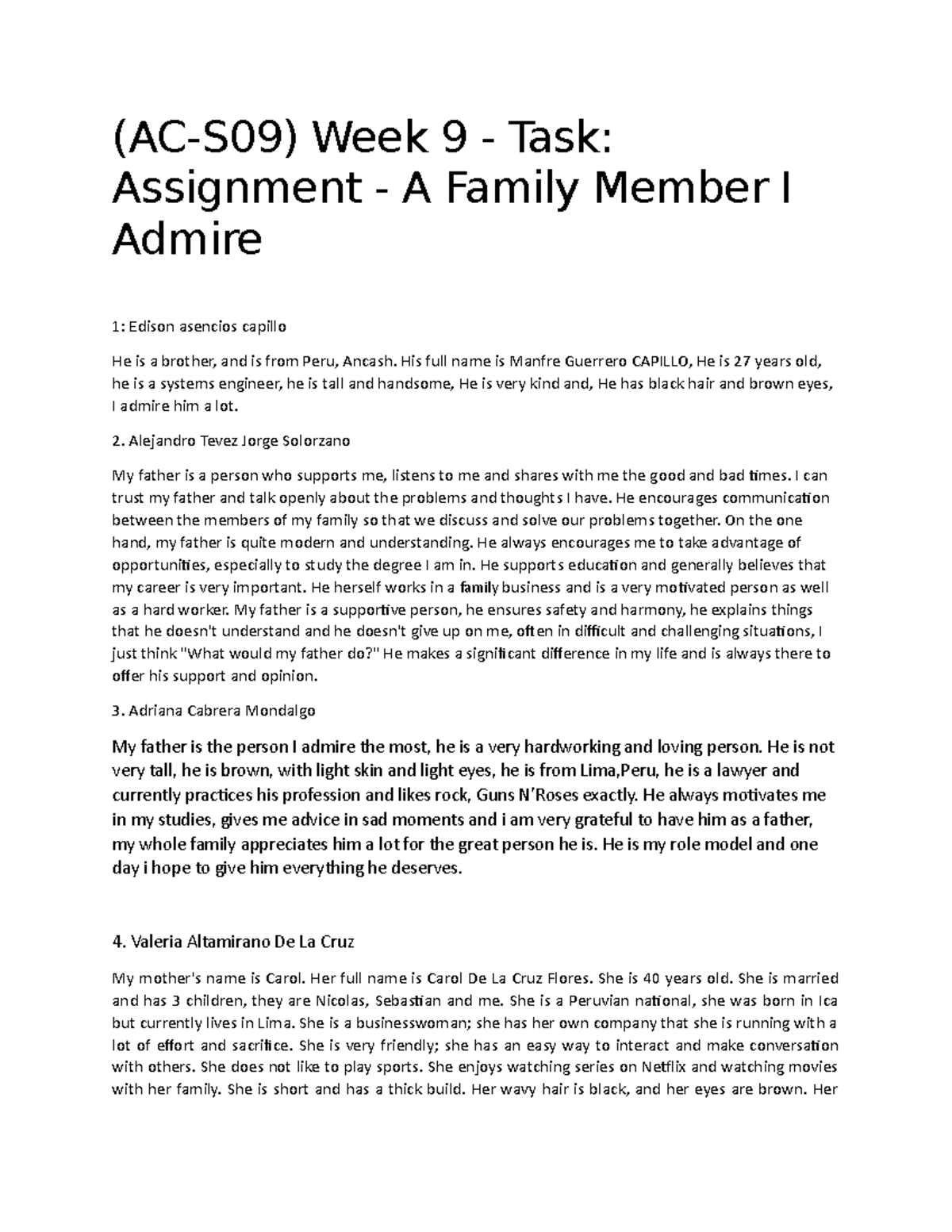(AC-S09) Week 9 - Task Assignment - A Family Member I Admire - (AC-S09) Week 9 - Task ...
