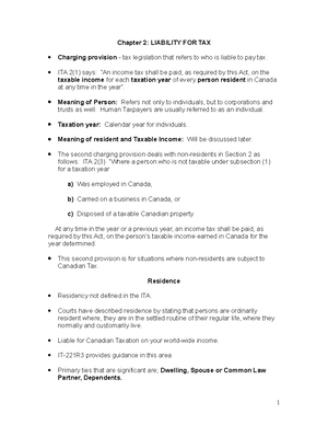 Week 7 Notes - CHPT 3 - Chapter 3 - ITA section 8 or Subdivision B ...