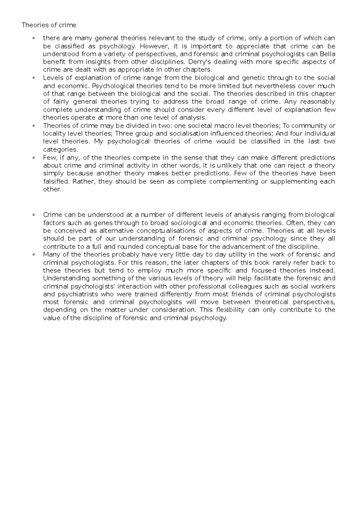 Chapter 5 Theories Of Crime Theories Of Crime There Are Many General chapter-5-theories-of-crime-theories-of-crime-there-are-many-general
