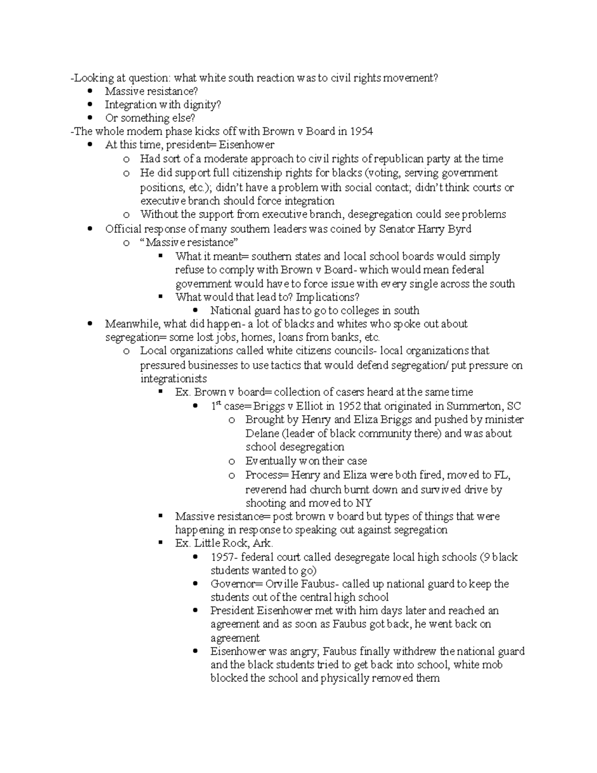 HIST324 Apr 2 - Lecture notes 2 - at question: what white south ...