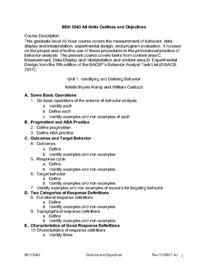 BEH 5043 Unit 7 Reading Assignment and Guided Reading Questions - R., & Gast, D. L. (Eds ...