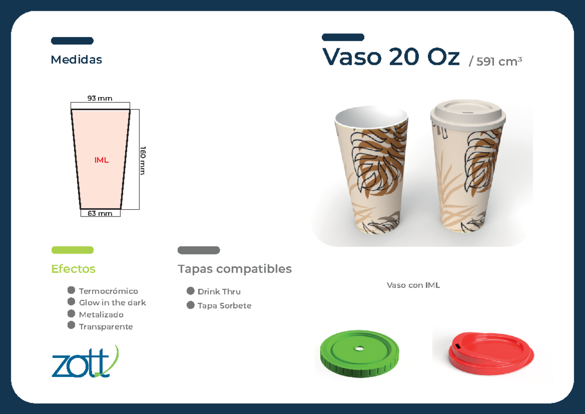 Vaso 20oz - Vaso - Creacion y Ajuste de Ppta de Valor - Medidas Vaso 20 ...