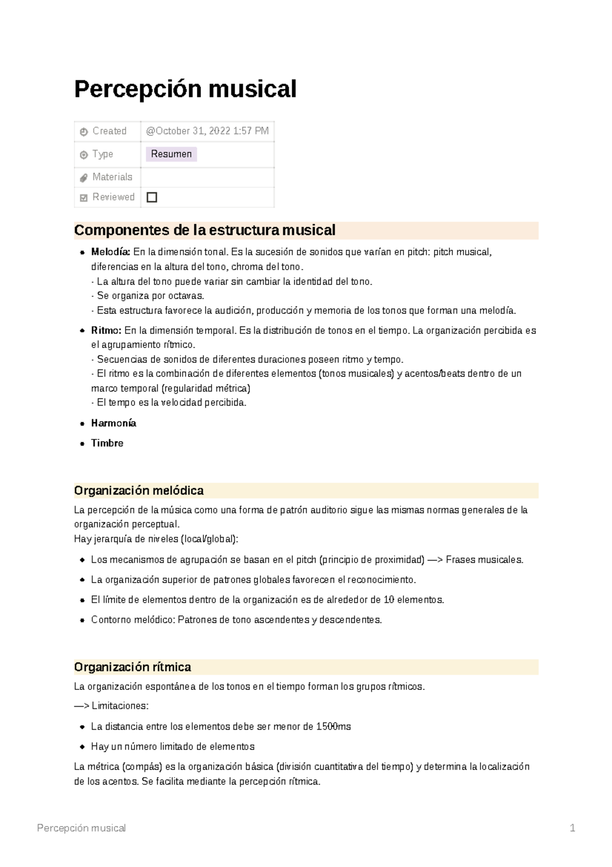 Percepcin musical - Es la sucesión de sonidos que varían en pitch ...