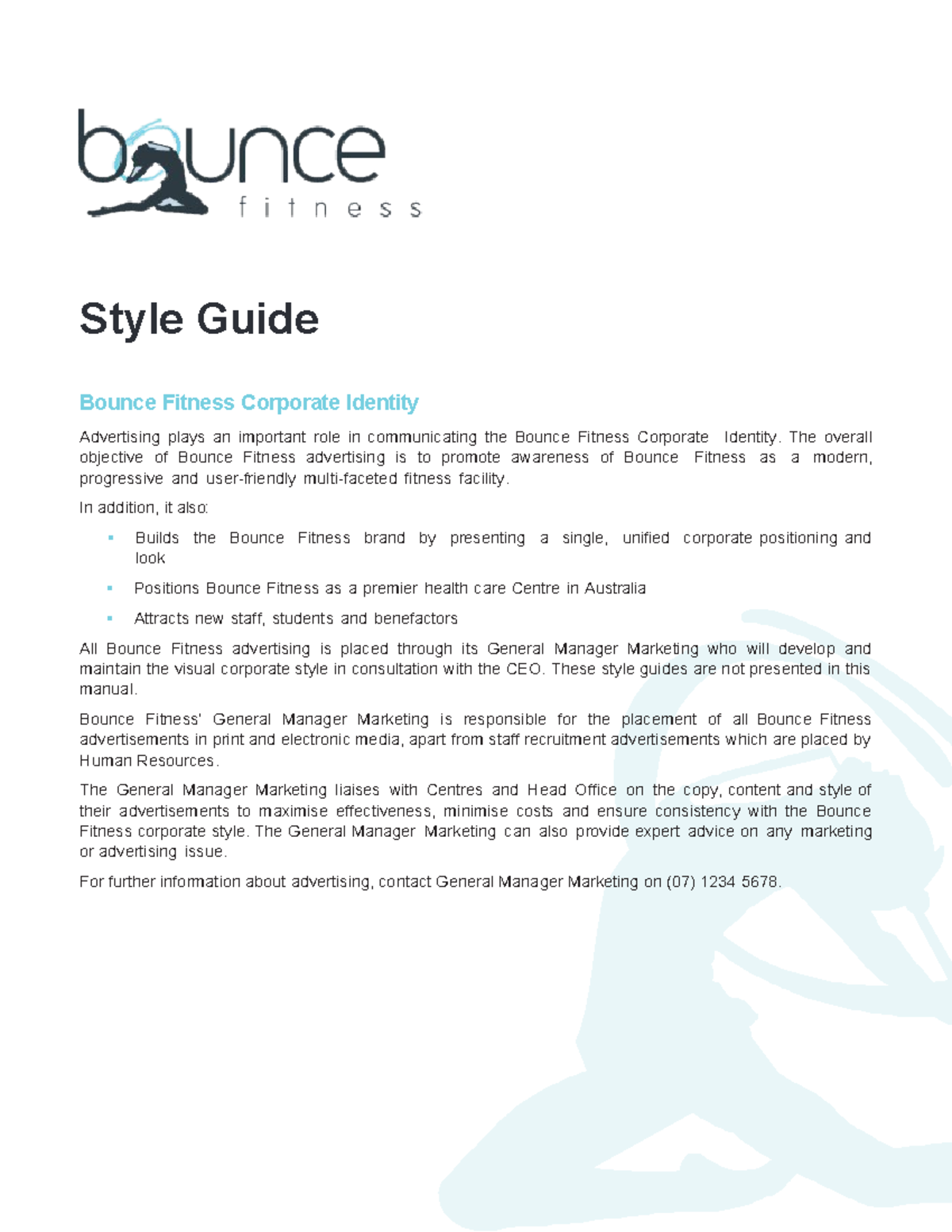 Style Guide-v1 - ITS A GOOD . - Style Guide Bounce Fitness Corporate ...